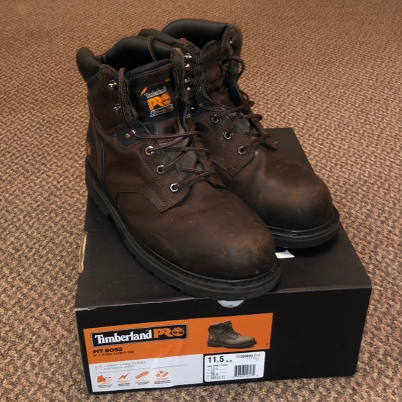 Timberland PRO | Shoes | Timberland Pro Pit Boss 6 Steel Toe Work Boots ...